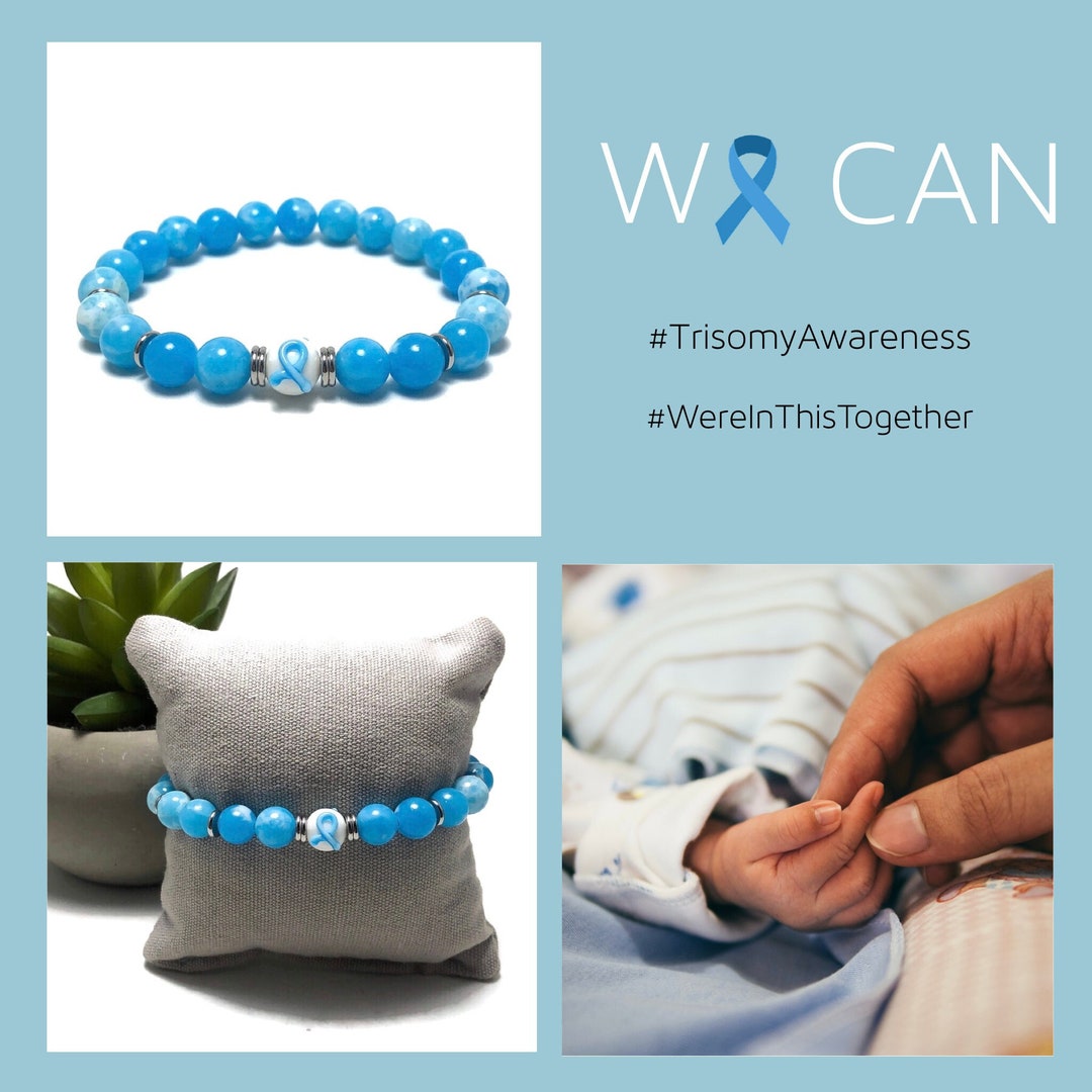 Limited Edition Trisomy Awareness Blue Ribbon Unisex Mens and Womens ...