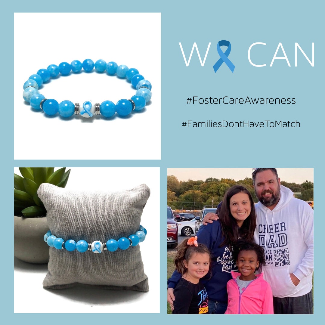 Limited Edition Foster Care Awareness Blue Ribbon Unisex Mens and ...