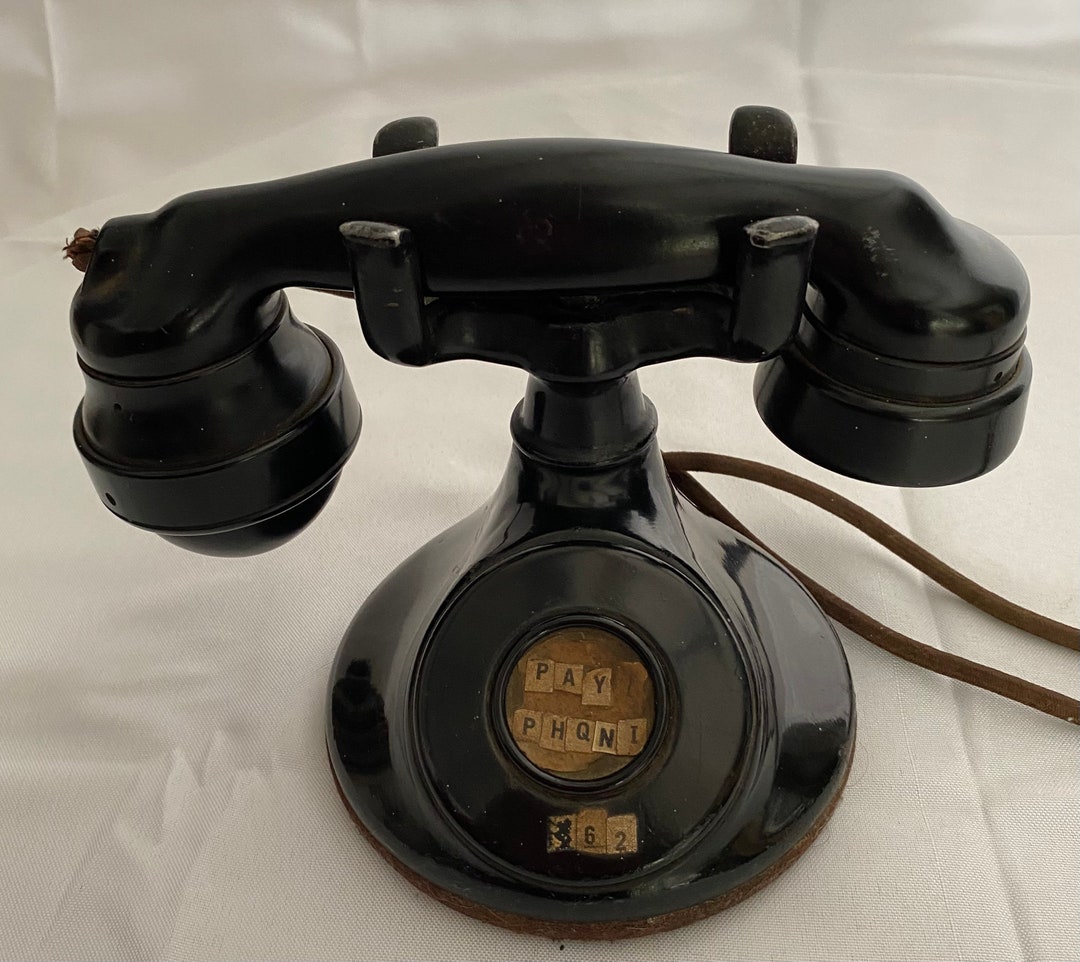 Vintage Western Electric Non-dial Desk Telephone D1 W/ Handset E1 557B ...