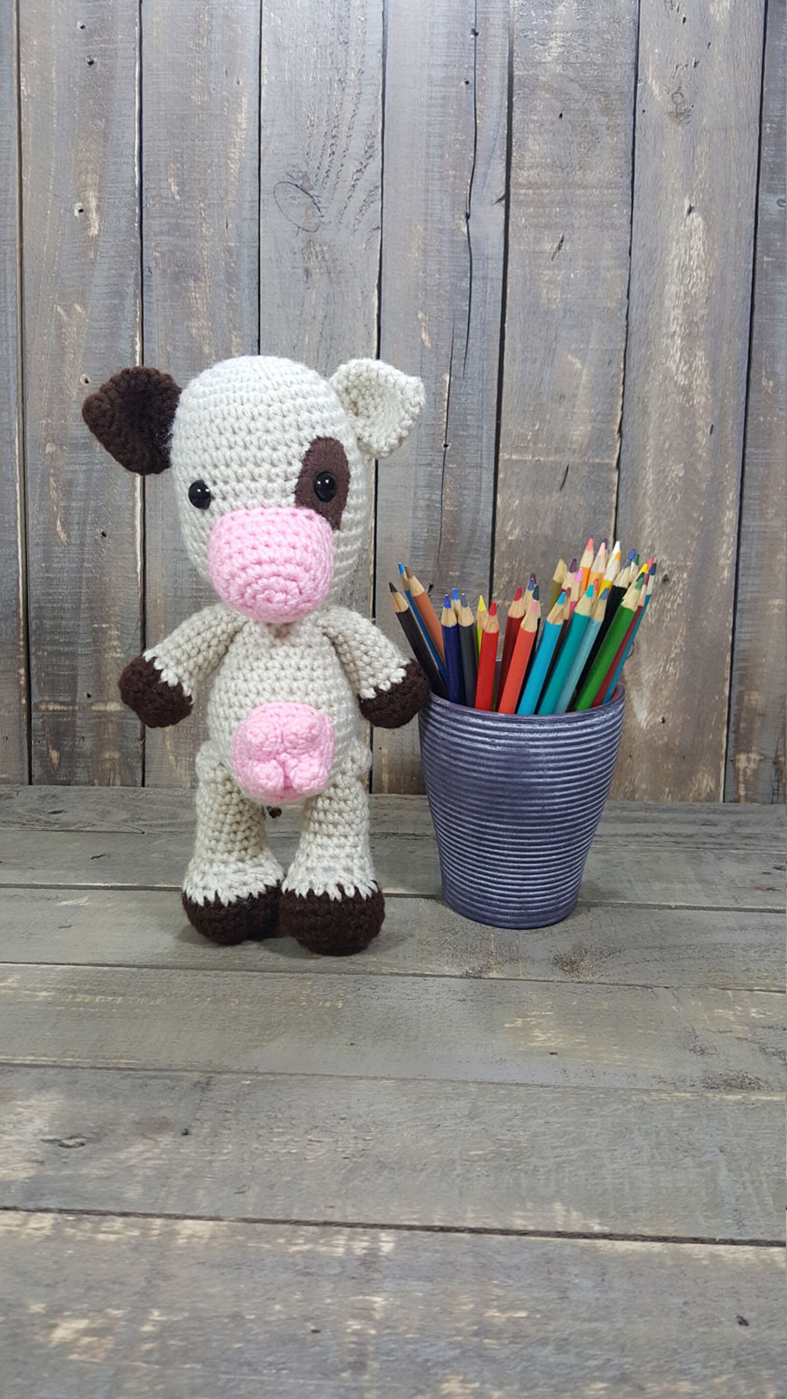 Handmade Cow Heffer Crochet Amigurumi PATTERN ONLY. Stuffed Animal ...
