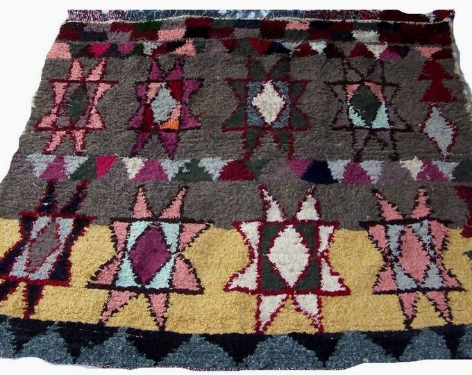 Large Moroccan Rag Rug Boucherouite or Boucharouette Berber - Etsy