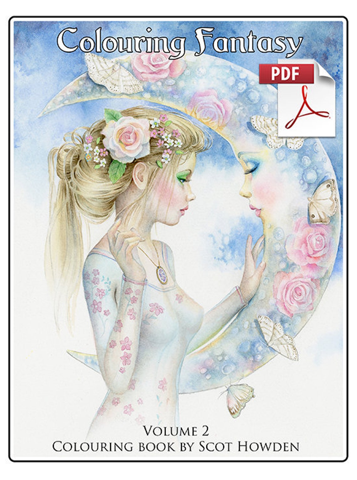 Colouring Fantasy Vol.2 PDF Colouring Book by Scot Howden - Etsy