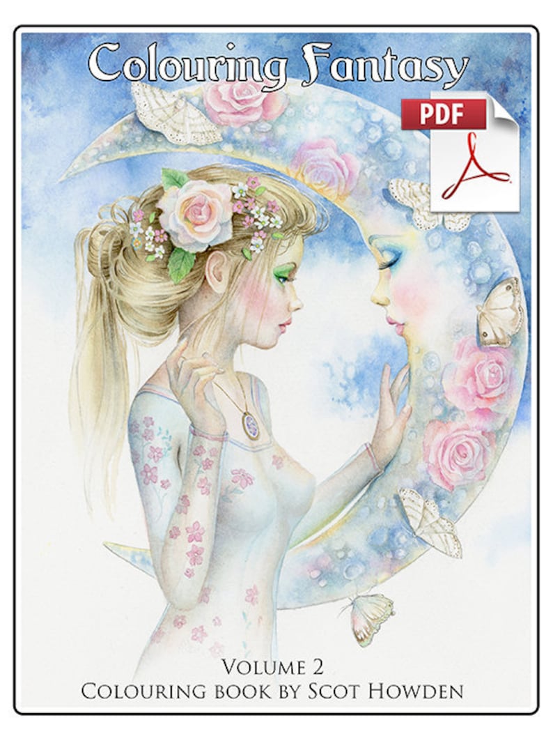 Colouring Fantasy Vol.2 PDF Colouring Book by Scot Howden - Etsy Canada