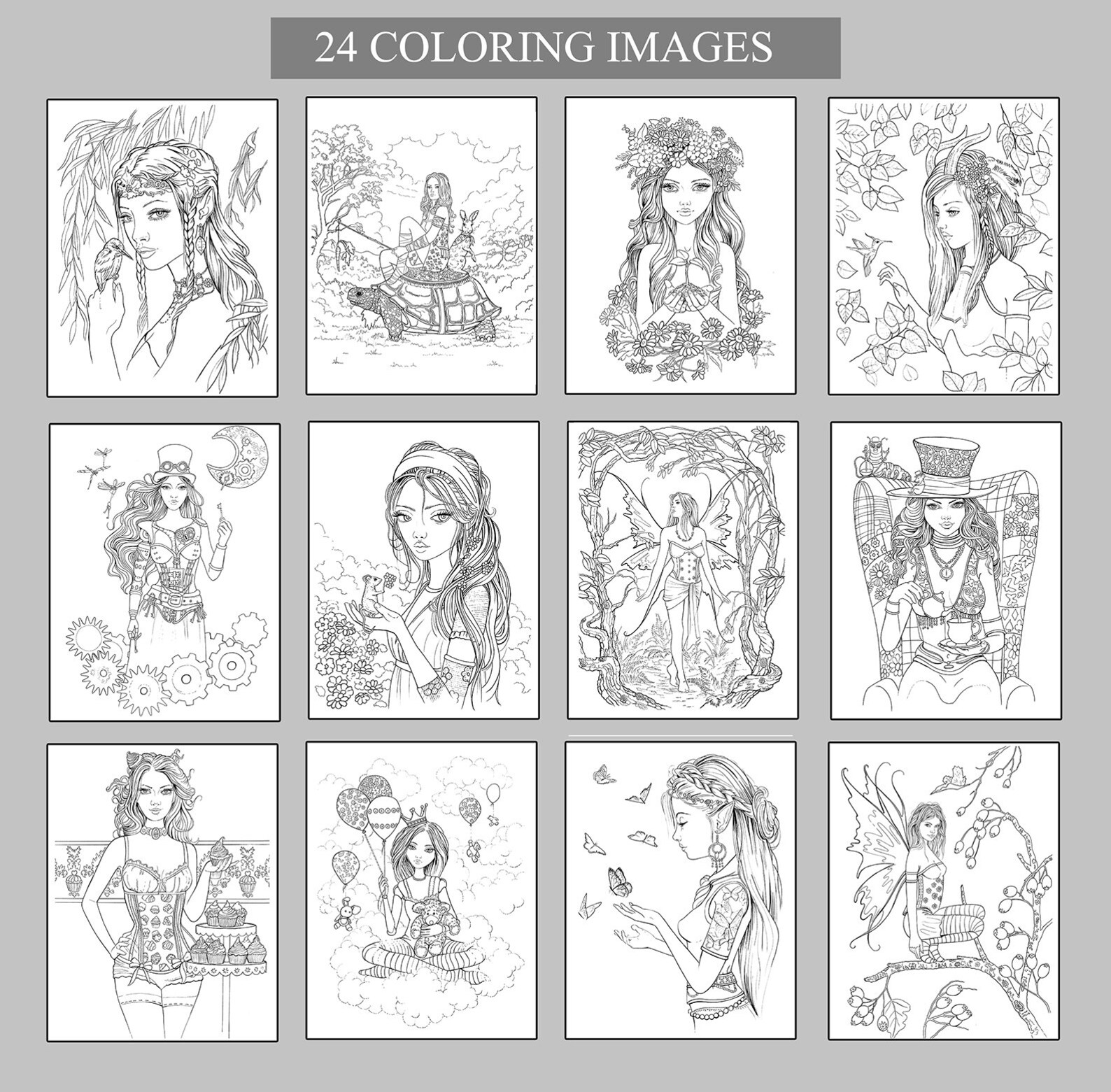 Colouring Fantasy Vol.2 PDF Colouring Book by Scot Howden - Etsy Canada
