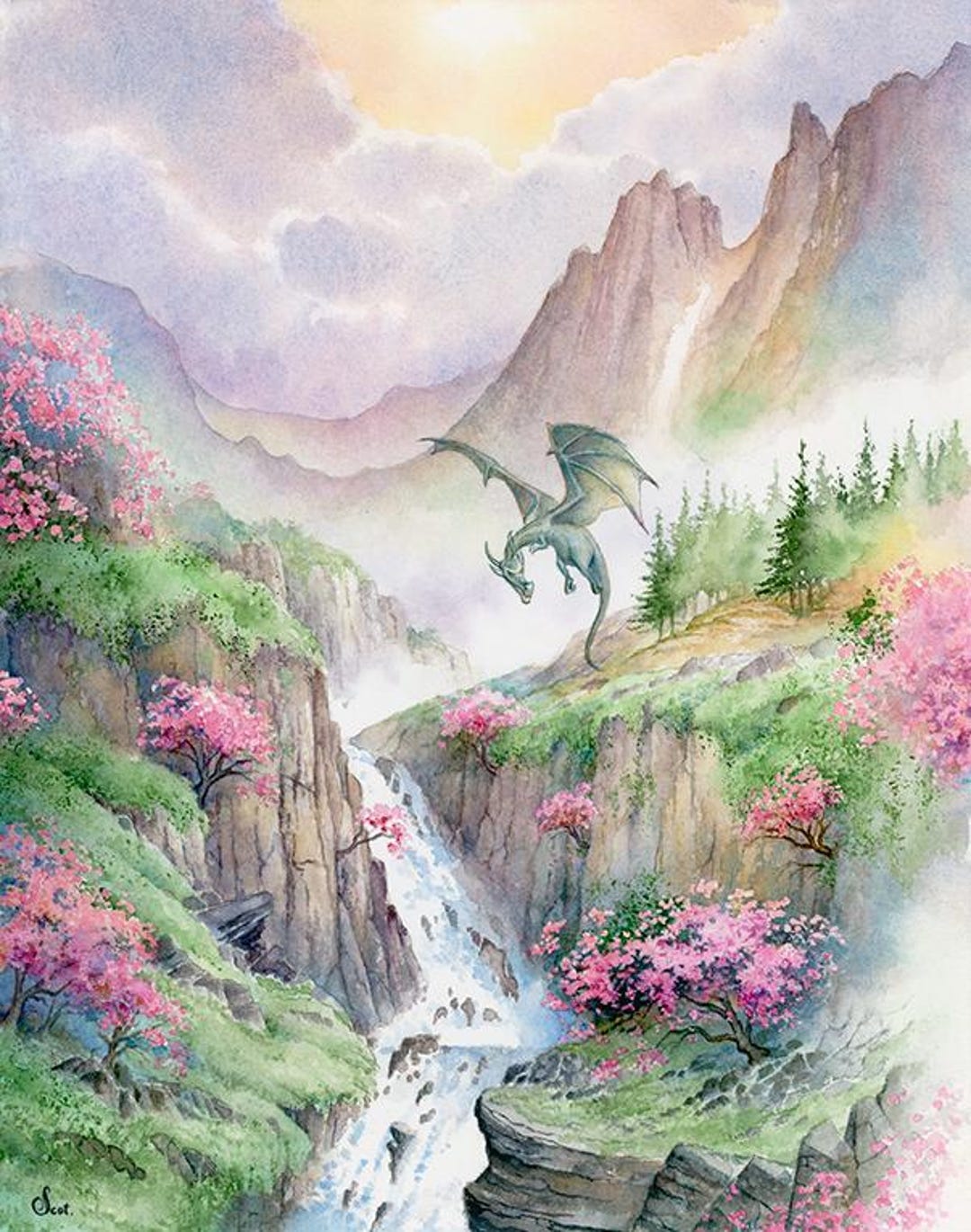 Dragon Land - Ltd. Edition Signed and Numbered Print by Scot Howden ...