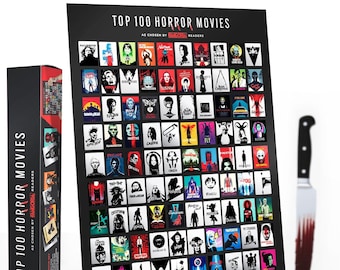 150 Scratch-off Horror Movies Poster, Explore, Scratch and Reveal 150 ...