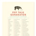 Pep Talk Generator: Art Print - Etsy