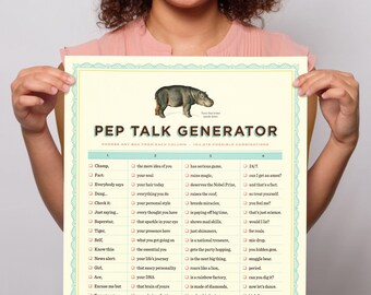 Pep Talk Generator: Art Print - Etsy
