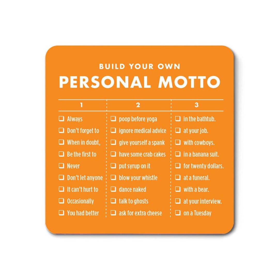 Personal Motto - Etsy