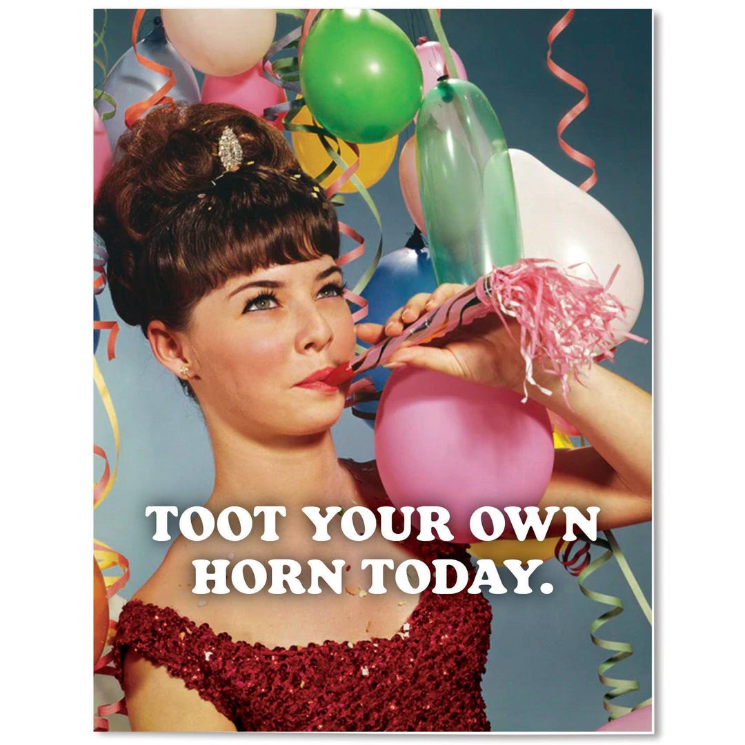 Toot Your Own Horn Today Birthday Card - Etsy
