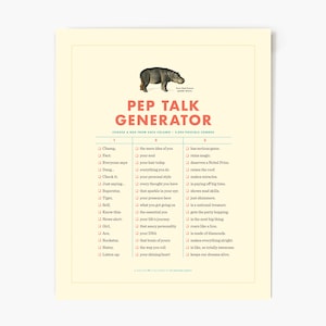 Pep Talk Generator 16x20" Poster - Etsy