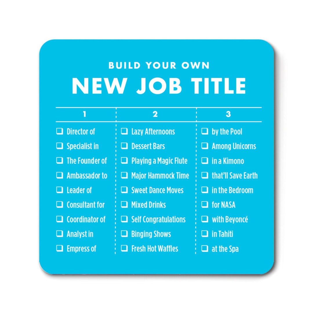 New Job Title Fridge Magnet - Etsy