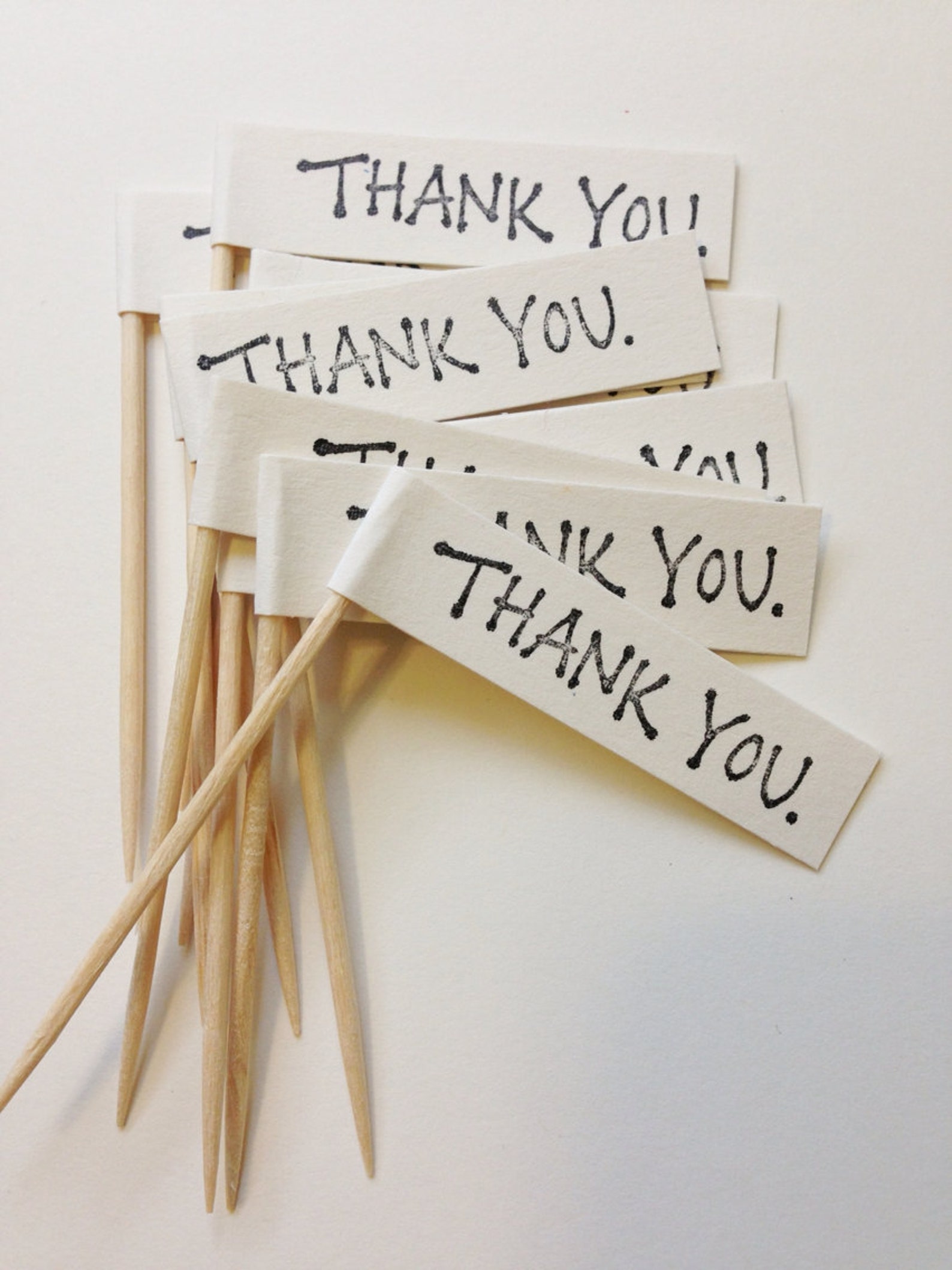 12 thank You Flag Party Pick CUPCAKE Toppers Hand - Etsy