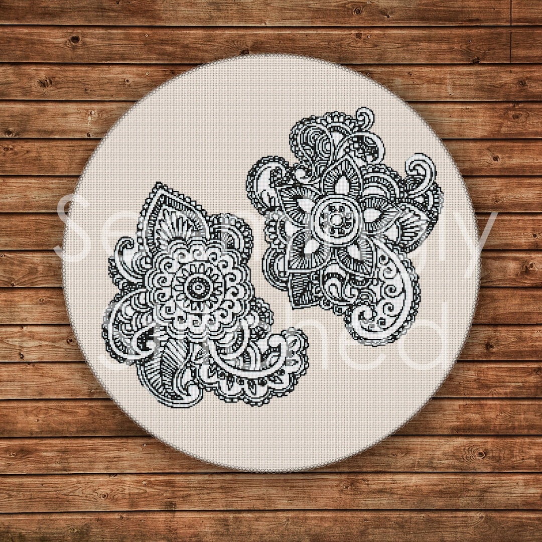 Cross Stitch Pattern - Filigree (paisley Design) - Etsy