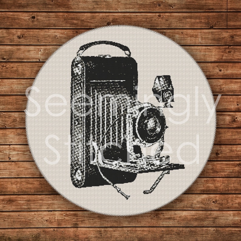 Counted Cross Stitch Pattern - Vintage Camera - Instant Digital ...