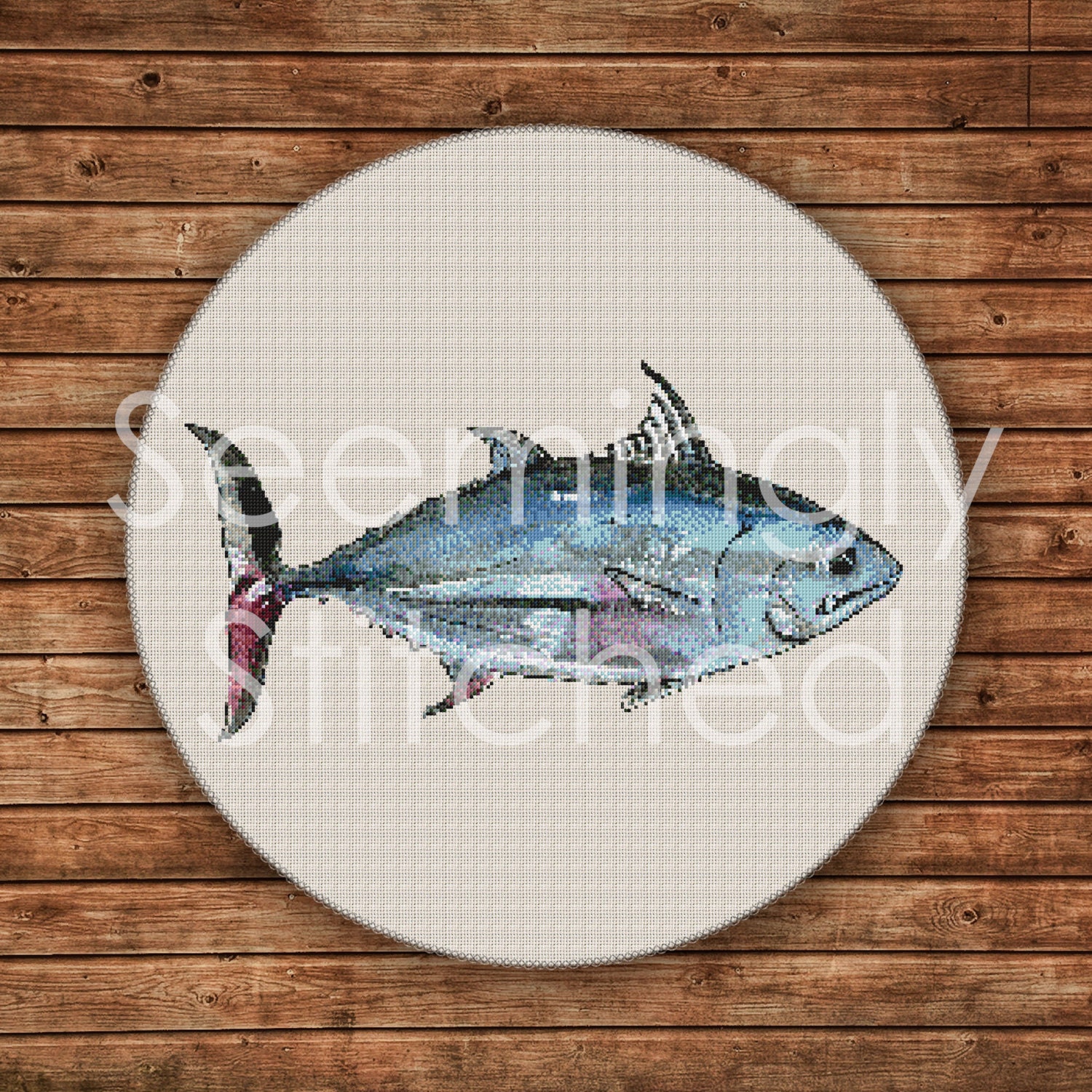 Counted Cross Stitch Pattern - Tuna Fish - Instant Digital Download PDF ...