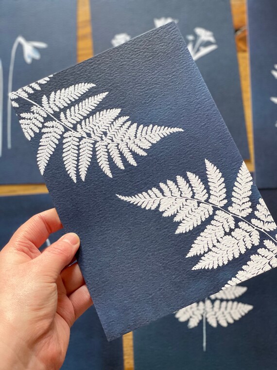 Fern Print Botanical Print Cyanotype Print A4 A5 Plant | Etsy
