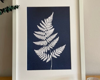 Botanical Print, Cyanotype Print, A5 Print, Plant Lover, Botanical Wall ...
