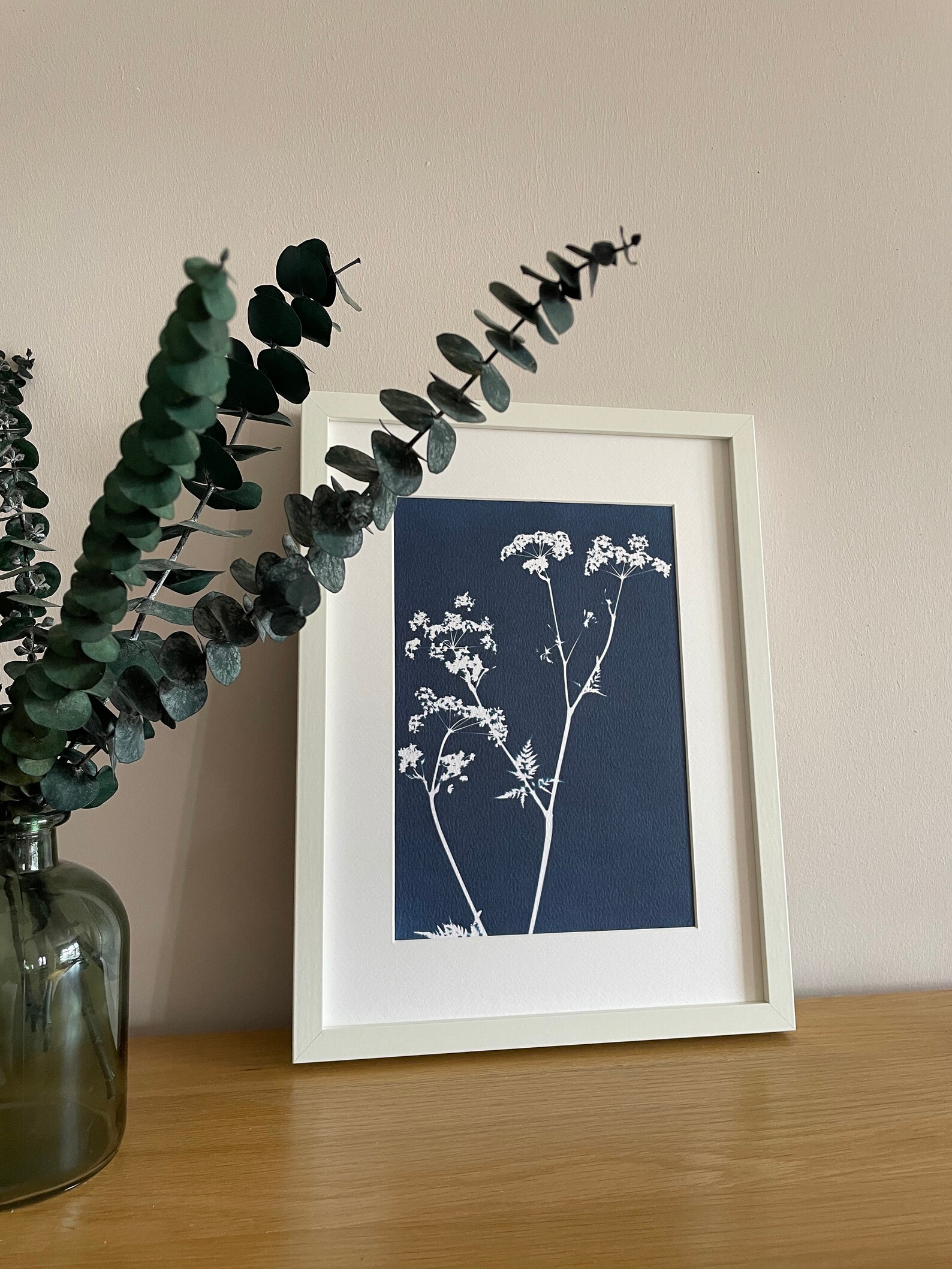 Botanical Print, Cow Parsley Print, Cyanotype Print, A4 Print, A5 Print ...