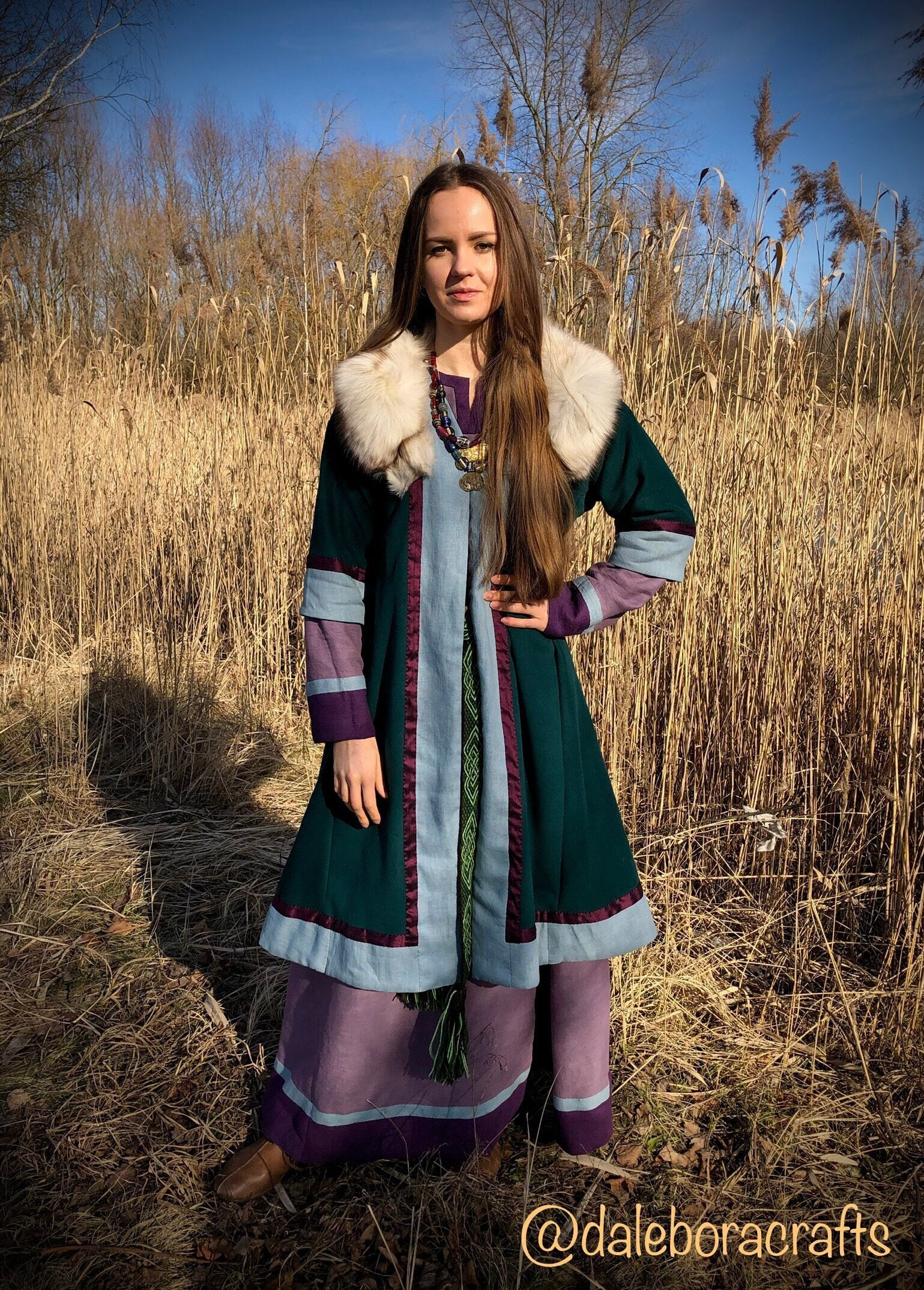 Medieval Viking Coat With Fur - Etsy
