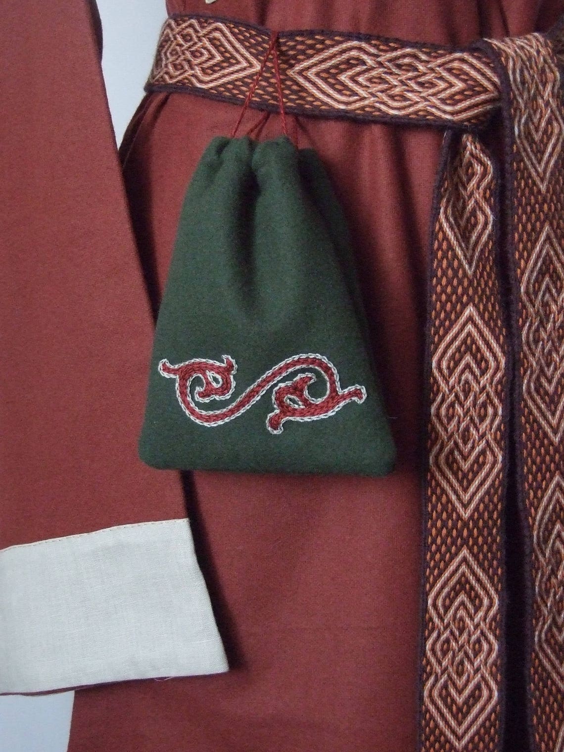 Viking Pouch Medieval Sack With Embroidery - Etsy