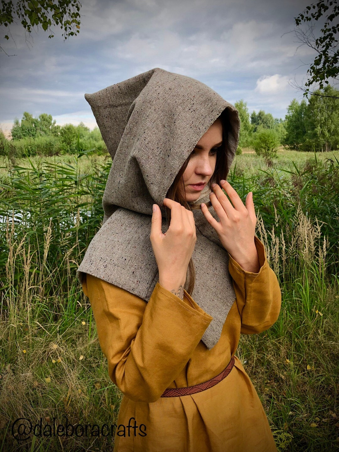 Viking Hood Made of Wool With Lining, on the Baisi of Historical ...