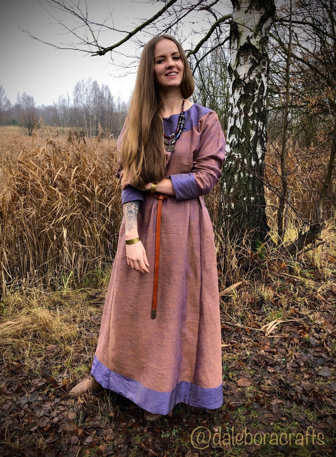 Viking Linen Dress, Reenactment, Cosplay - Etsy
