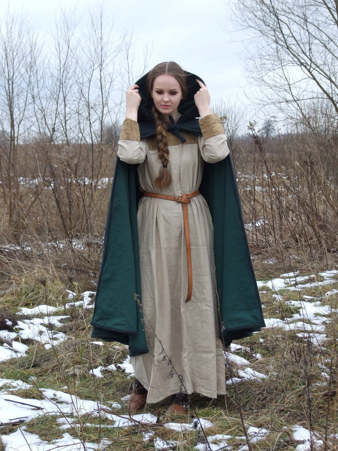 Hooded Cloak With Lining Unisex Viking - Etsy