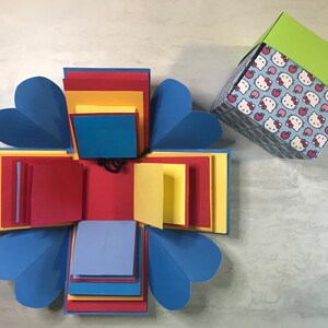 Photo Memory Explosion Box Photo Album Scrapbook in a Box - Etsy