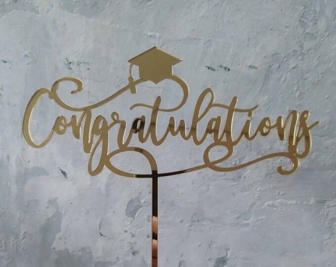 Congratulations Cake Topper Various Colors - Etsy