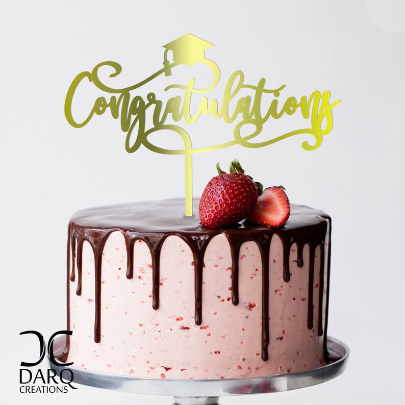 Congratulations Cake Topper Various Colors - Etsy