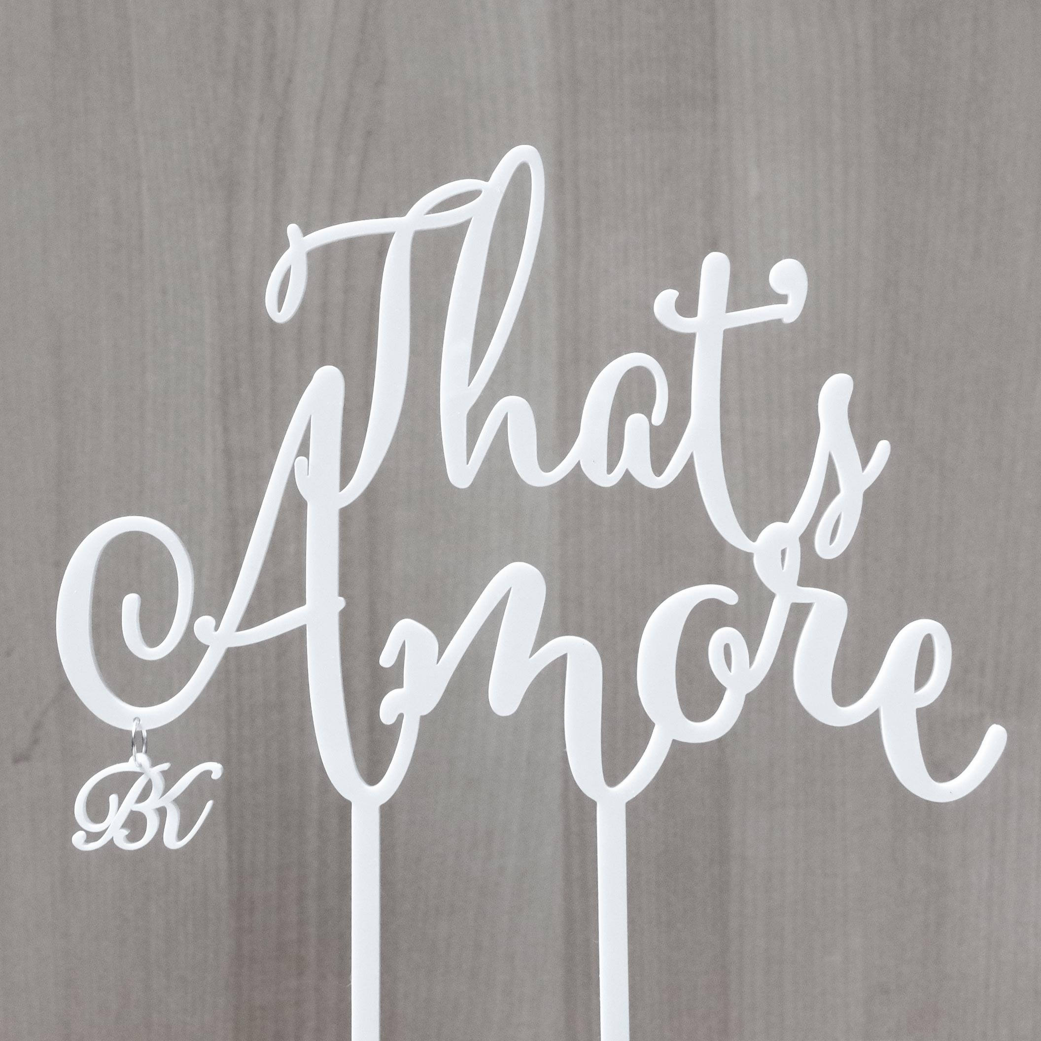 That's Amore weddind cake topper calligraphic style Italo | Etsy