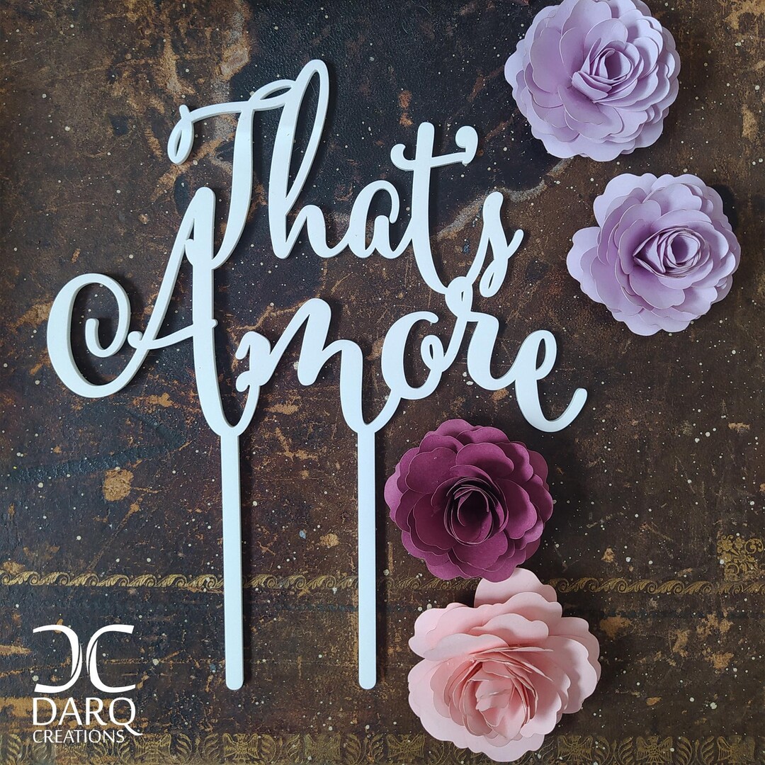 That's Amore Weddind Cake Topper Calligraphic Style Italo - Etsy