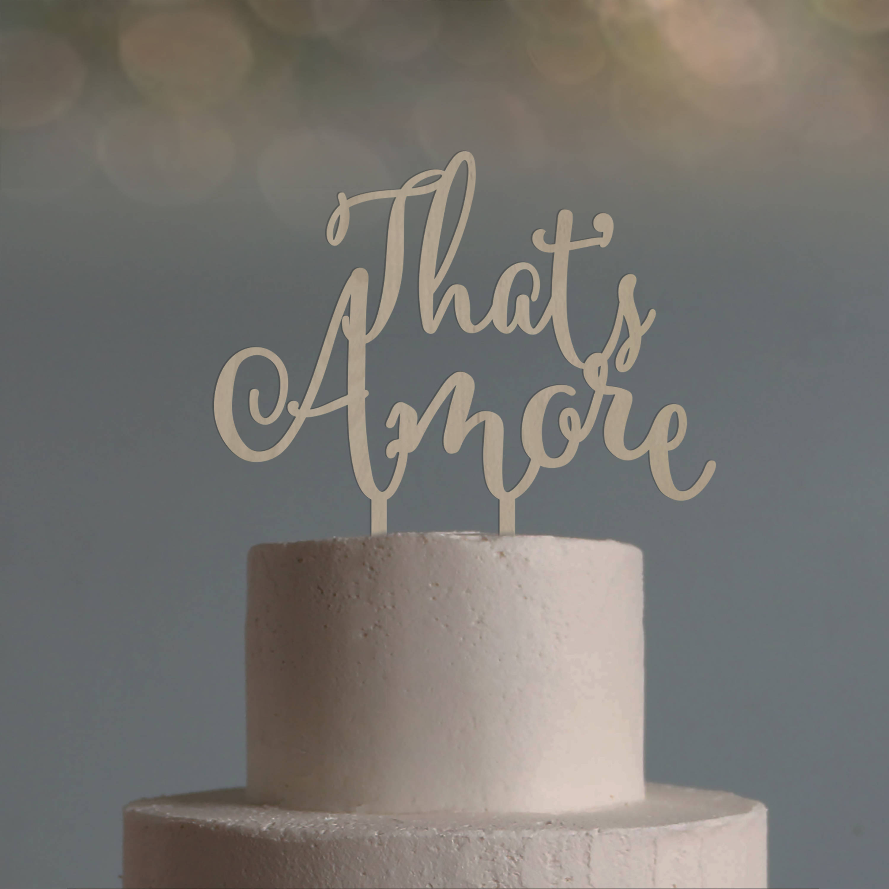 That's Amore weddind cake topper calligraphic style Italo | Etsy