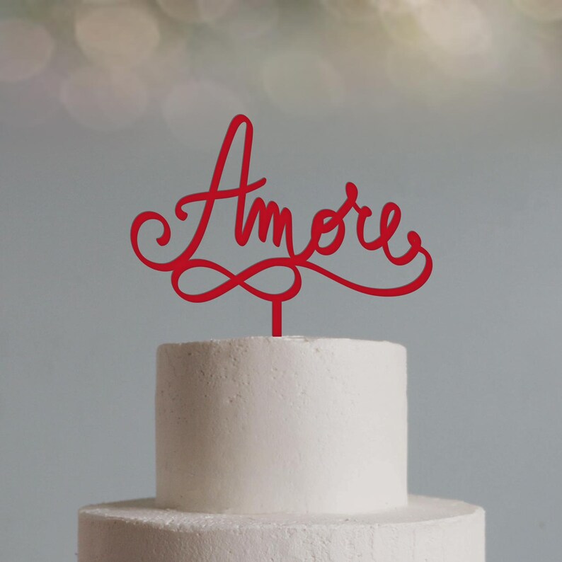 Amore infinito cake topper per matrimonio anniversario San | Etsy