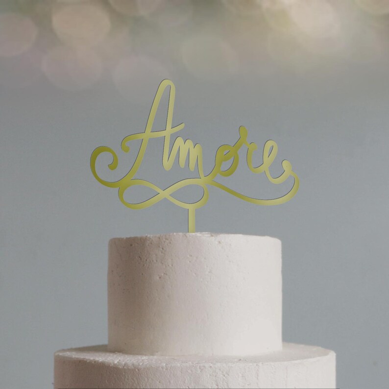 Amore infinito cake topper per matrimonio anniversario San | Etsy