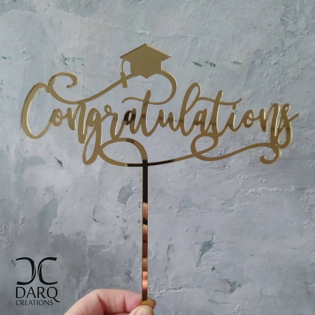 Congratulations Cake Topper Various Colors - Etsy