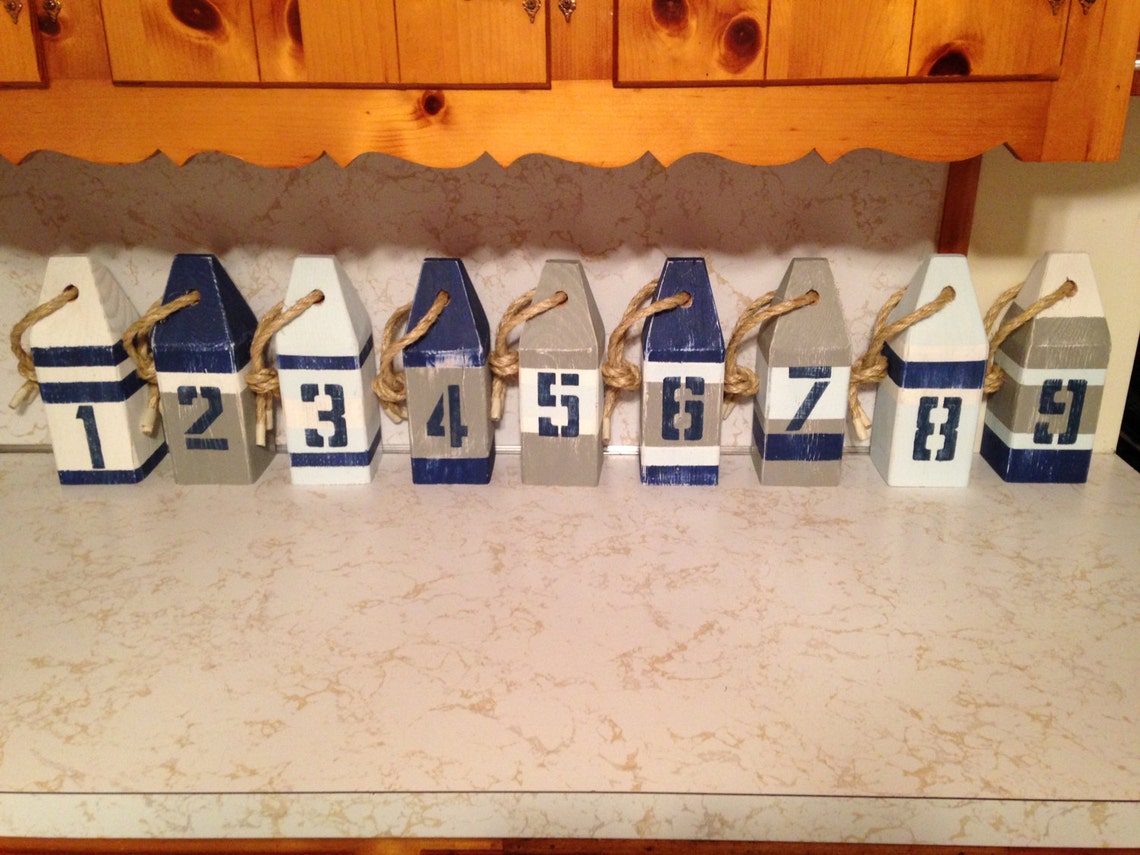 Wedding Table Numbers. Wood Buoy. Lobster Buoy. Nautical. Ocean & Lake ...