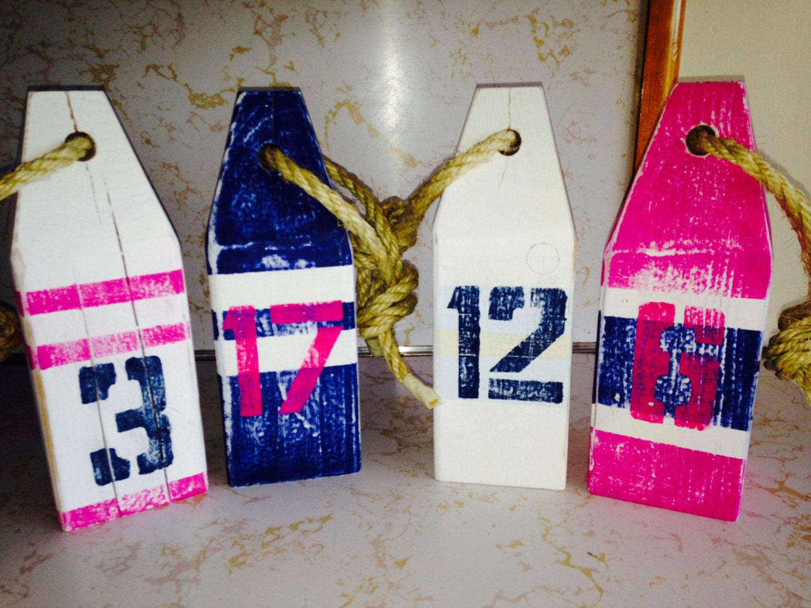 Wedding Table Numbers. Wood Buoy. Lobster Buoy. Nautical. Ocean & Lake ...