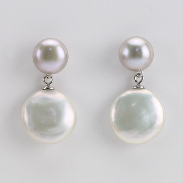 Double Pearl Earring - Etsy