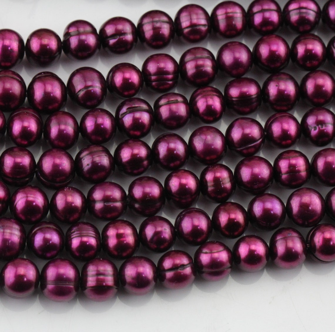 10mm Wine Red Pearl Strandfreshwater Potato Pearl Beadnear - Etsy
