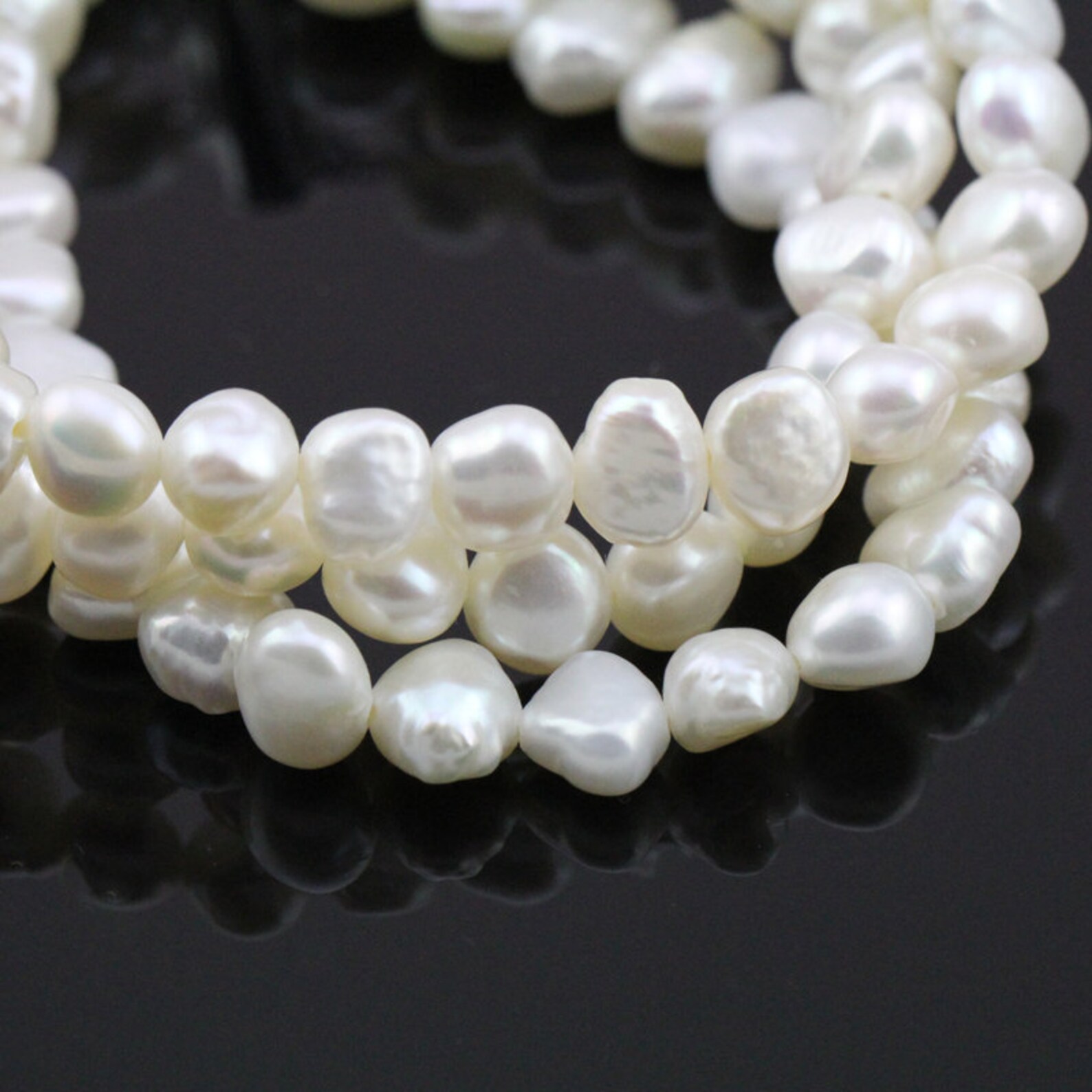 Multi strand pearl bracelet3 strand pearl bracelet for | Etsy