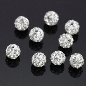 8mm Rhinestone Ball,shining Bling Ball,polymer Clay Crystal Ball ...