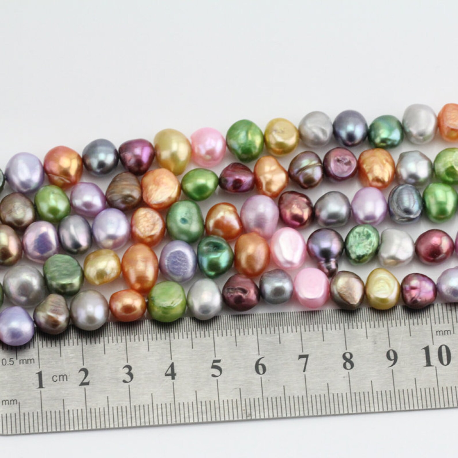9mm Multi Color Baroque Pearl Strandmixed Color Freshwater - Etsy