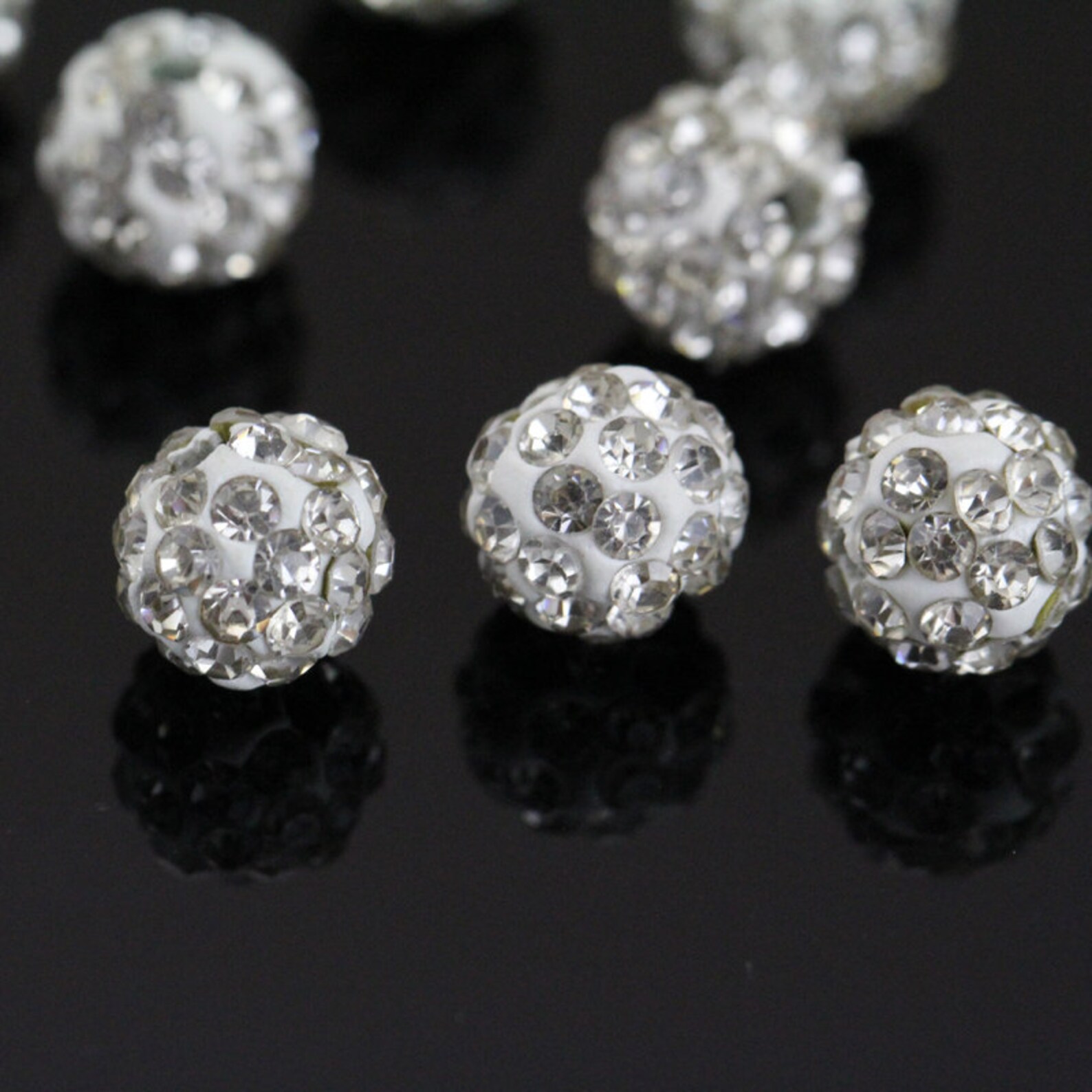 8mm Rhinestone Ballshining Bling Ballpolymer Clay Crystal | Etsy