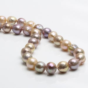 10-12mm Natural Metallic Luster Multi Color Baroque Pearl - Etsy