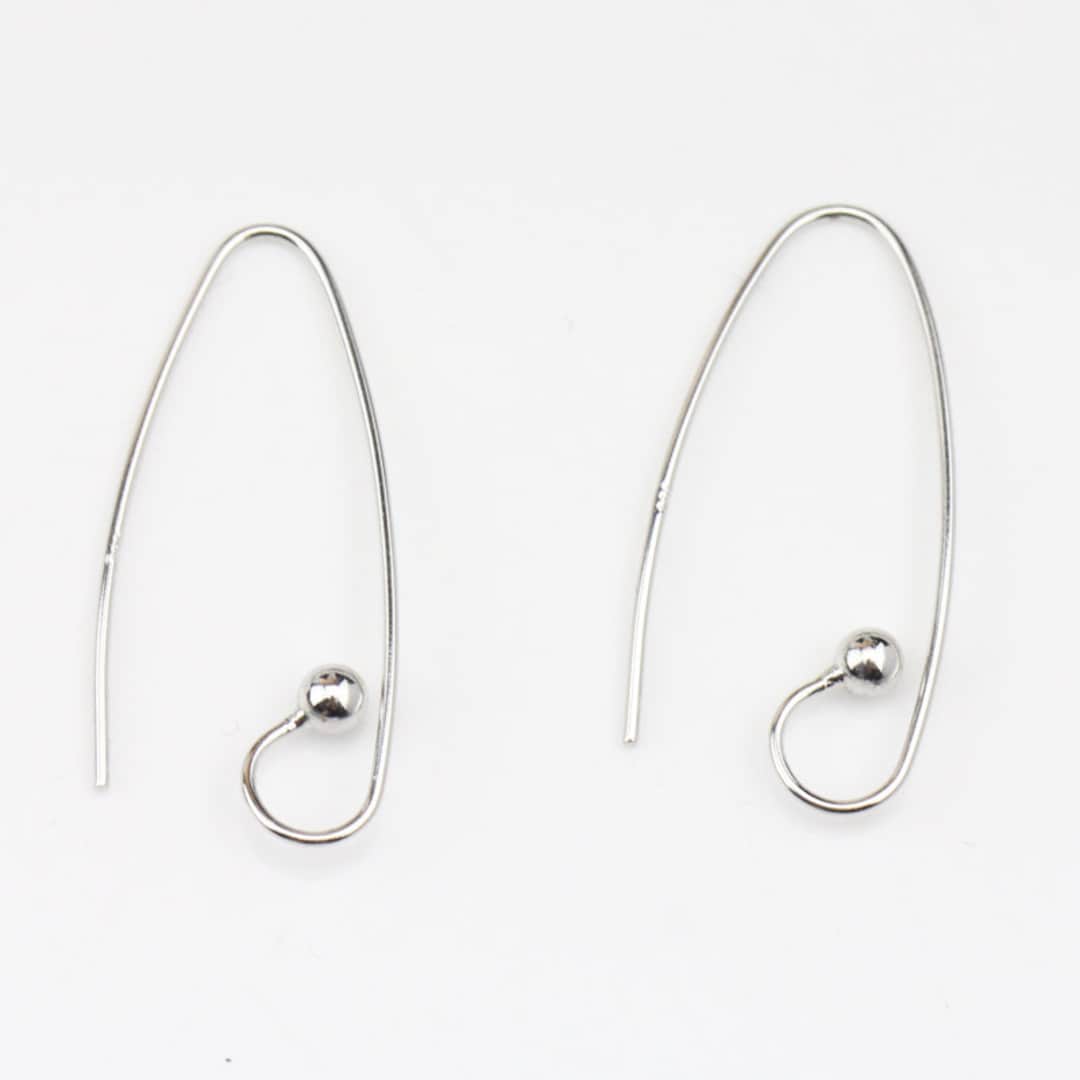 Sterling Silver Hook for Dangling Earrings,silver 925 With White Gold ...