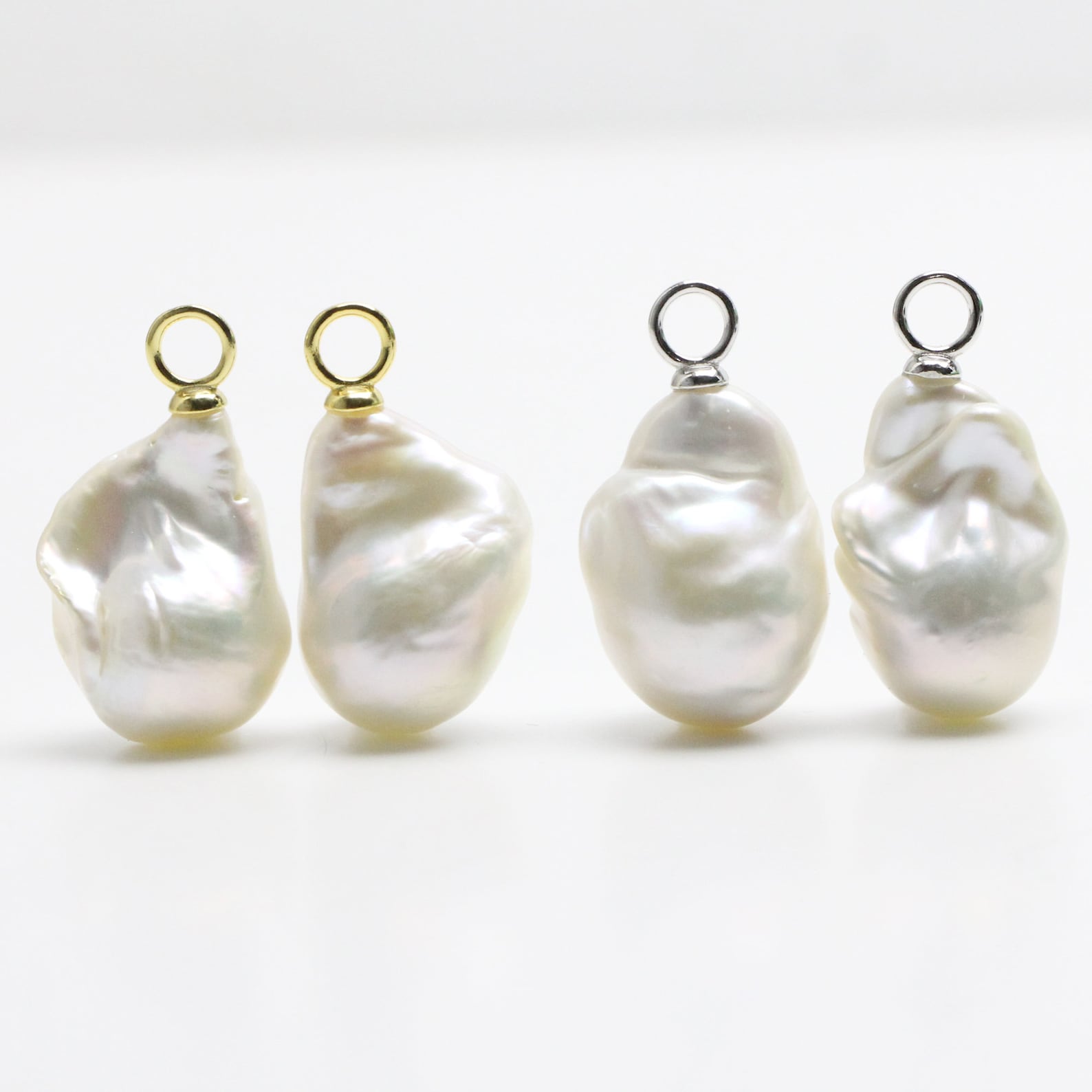 Detachable Pearl Earrings,large Baroque Pearl Pairs With Loop at Top ...