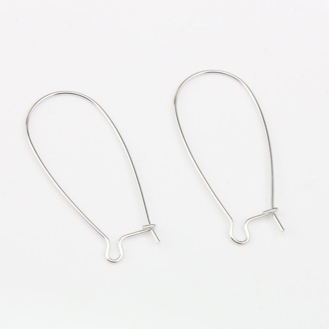 Sterling Silver Hook for Dangling Earrings,kidney Shape Dangle,silver ...