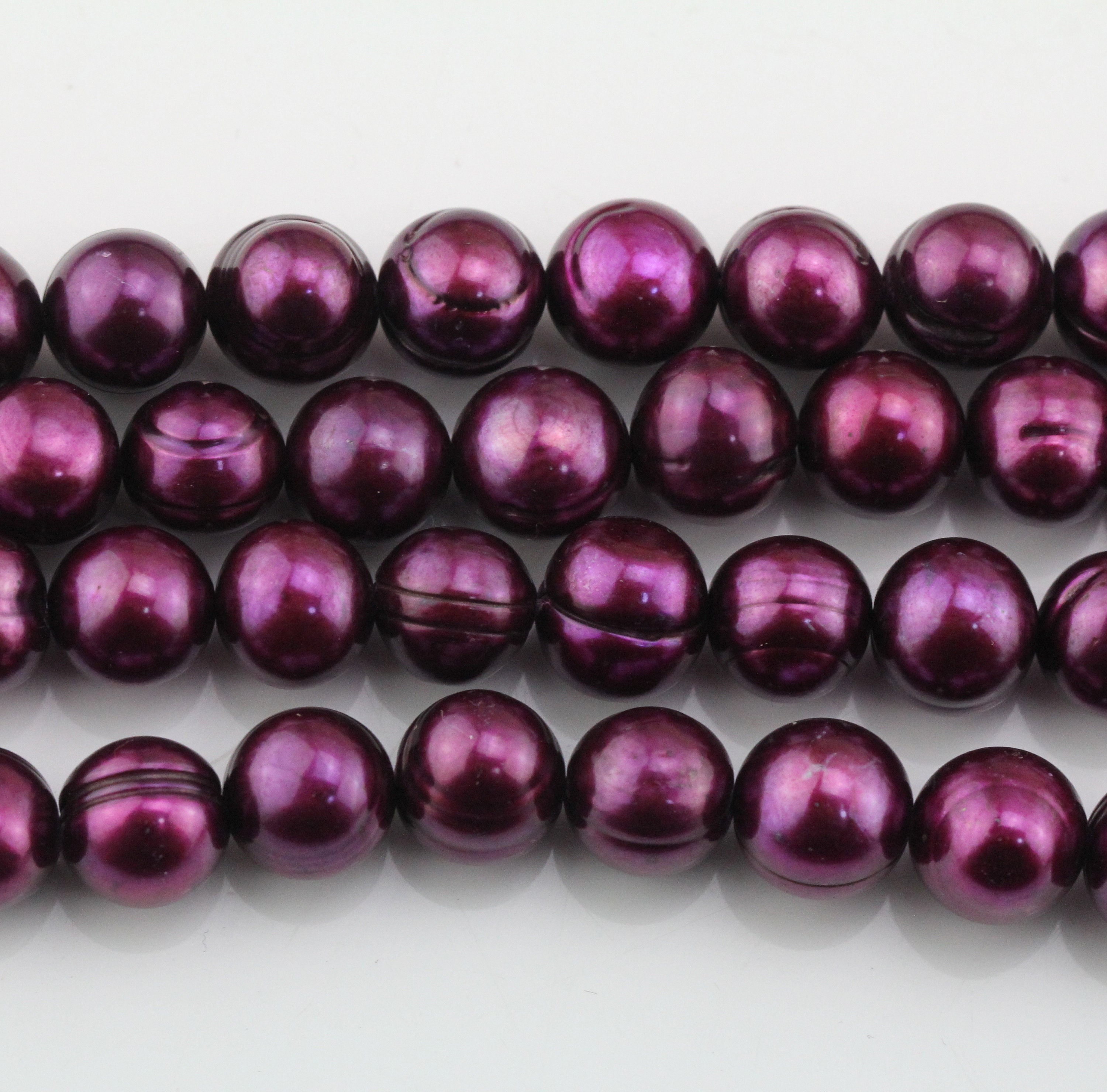 8mm Wine Red Pearl Strand,freshwater Potato Pearl Bead Wholesale,large ...